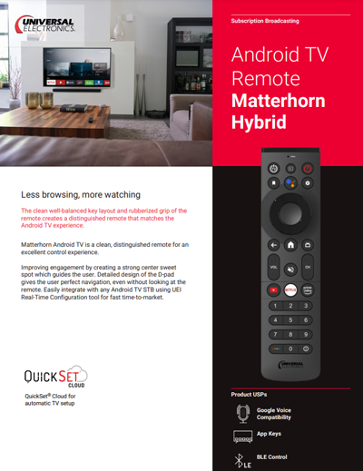 Android TV - Matterhorn Product Sheet